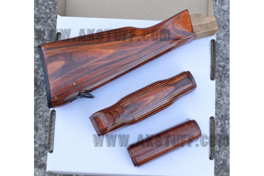 AKM pattern wood set Izhmash Red finish (Siberian Customs)