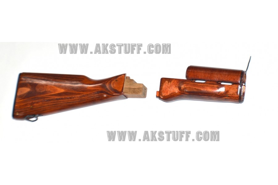 AKM pattern wood set Izhmash Red finish (Siberian Customs)