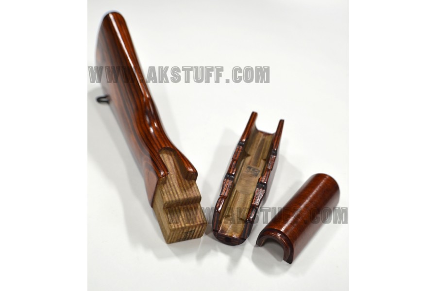AKM pattern wood set Izhmash Red finish (Siberian Customs)