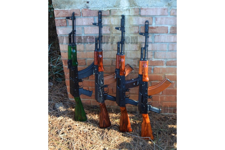AKM pattern wood set Afghan Amber finish (Siberian Customs)