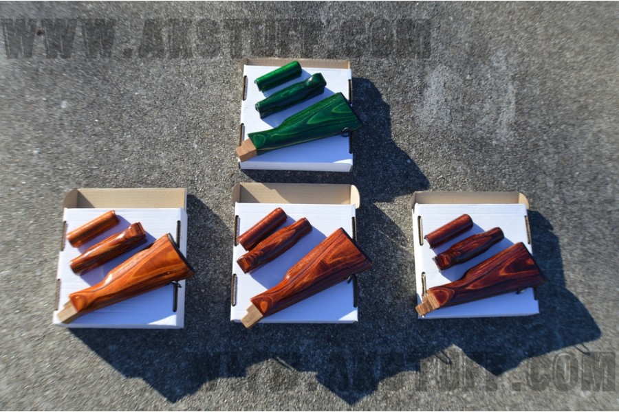 AKM pattern wood set Afghan Amber finish (Siberian Customs)